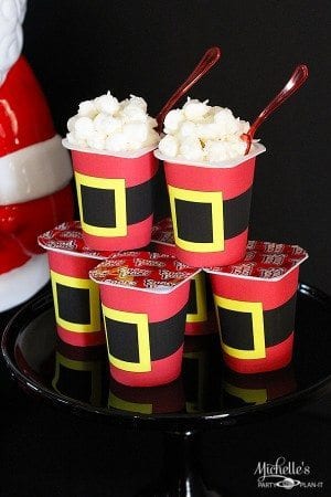 Ho, Ho, Ho! It's An Easy Santa Party with Snack Pack Pudding Cups ...