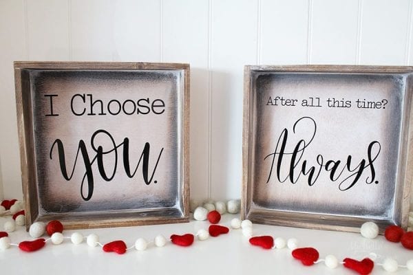 Easy Farmhouse Signs - DIY Valentine's Day Decor - Michelle's Party Plan-It