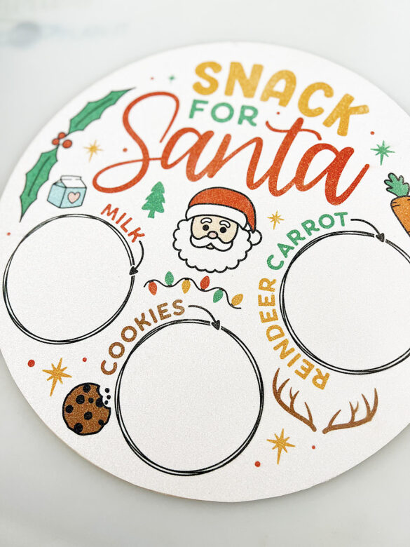 How to Sublimate a Dollar Tree Santa Snack Plate - Michelle's Party Plan-It