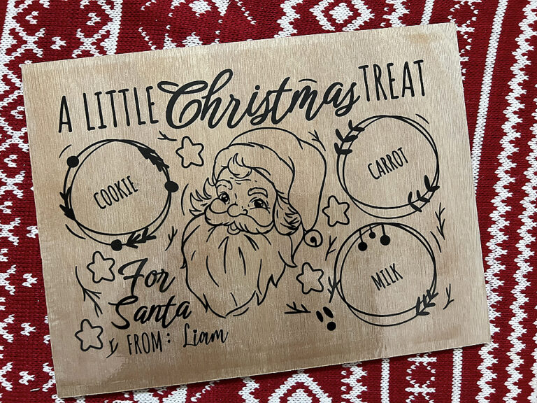 How to Sublimate Wood with Laminating Sheets – DIY Santa Platter ...