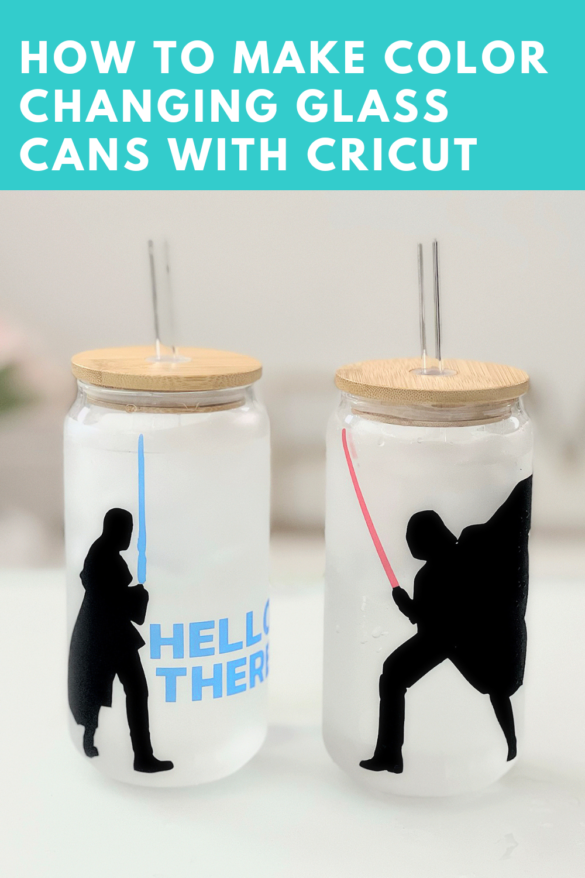 How to Make Color Changing Glass Cans with Cricut - Michelle's Party ...