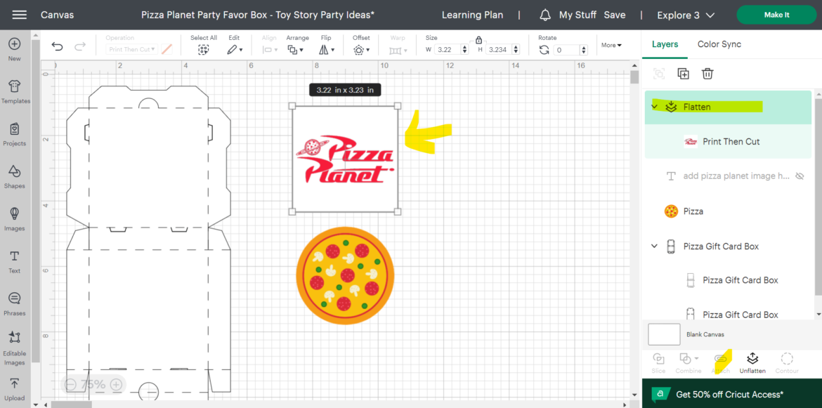 Toy Story Party Favor Box Idea - Pizza Planet - Michelle's Party Plan-It