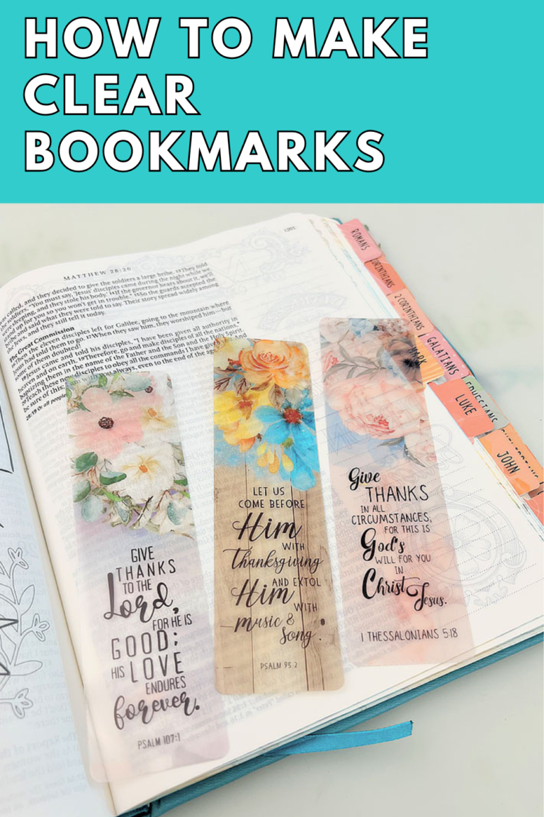 How to Make Clear Bookmarks - Michelle's Party Plan-It