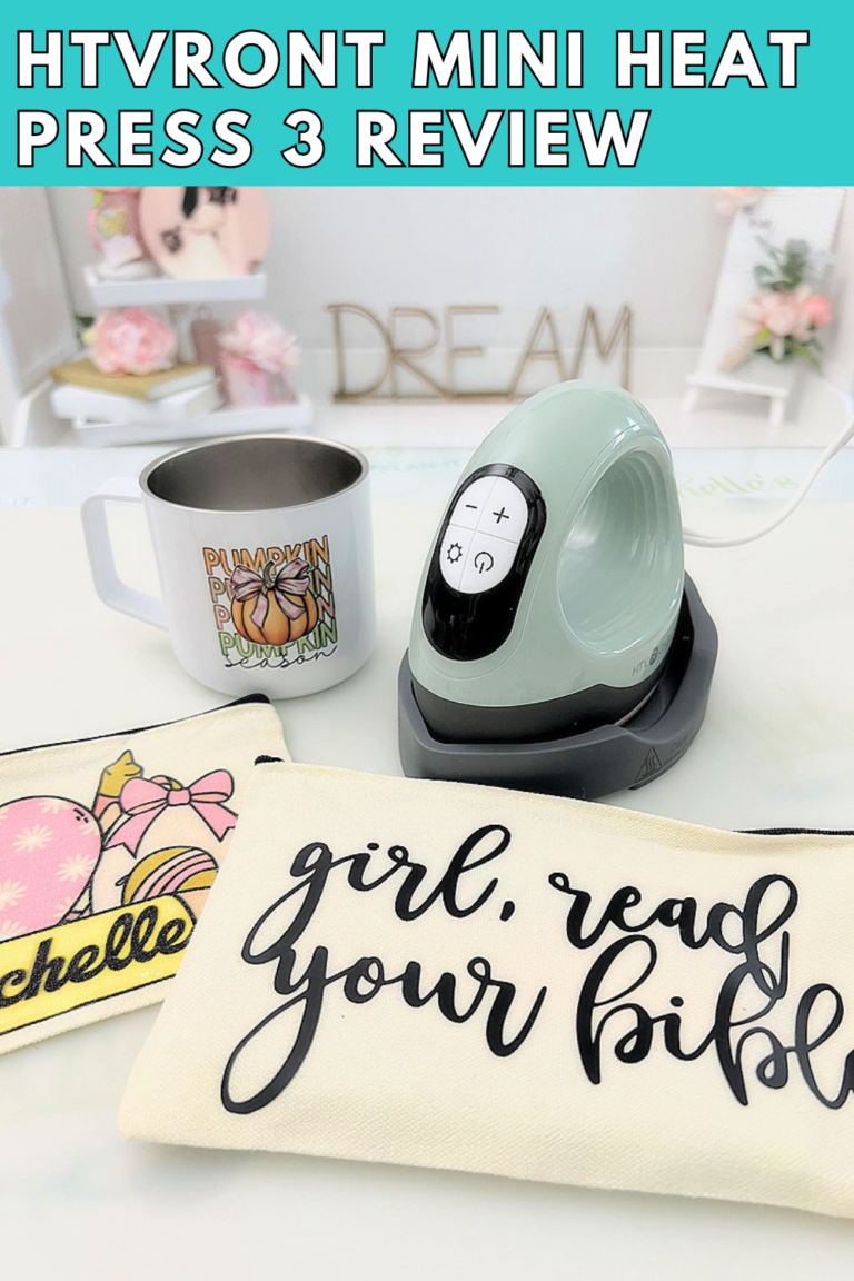 Unboxing and Reviewing the New HTVRONT Mini Heat Press 3 - Michelle's ...