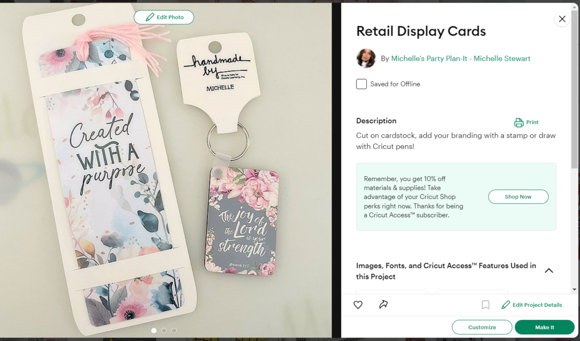 DIY Retail Display Cards with Cricut - Michelle's Party Plan-It