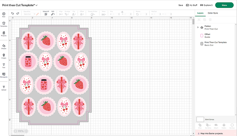 How to Use Cricut Design Space Print Then Cut Feature - Michelle's ...