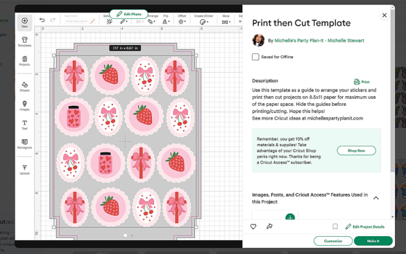 How to Use Cricut Design Space Print Then Cut Feature - Michelle's ...